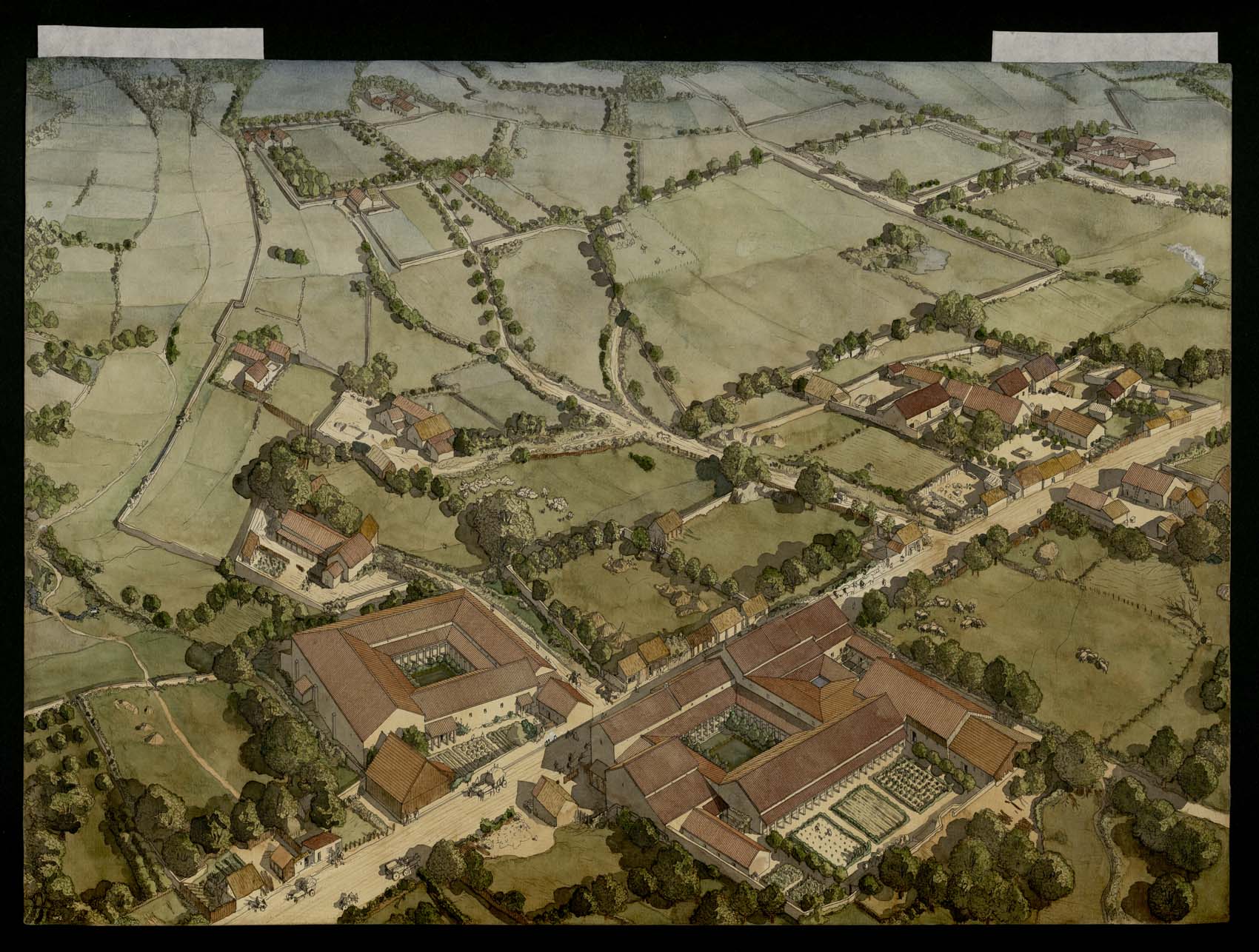 Bibracte (Mont Beuvray), reconstrucción de las grandes residencias ...